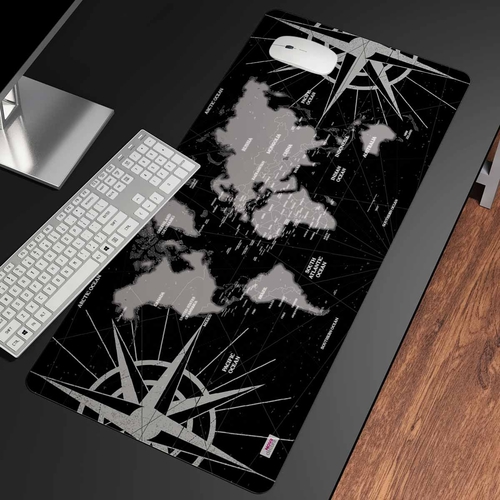 Mouse Pad Gamer Mapa Mundi Preto: Estilo e Precisão
