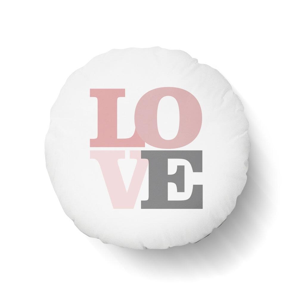Almofada Redonda Decorativa Love Para Sofá - Novadecora