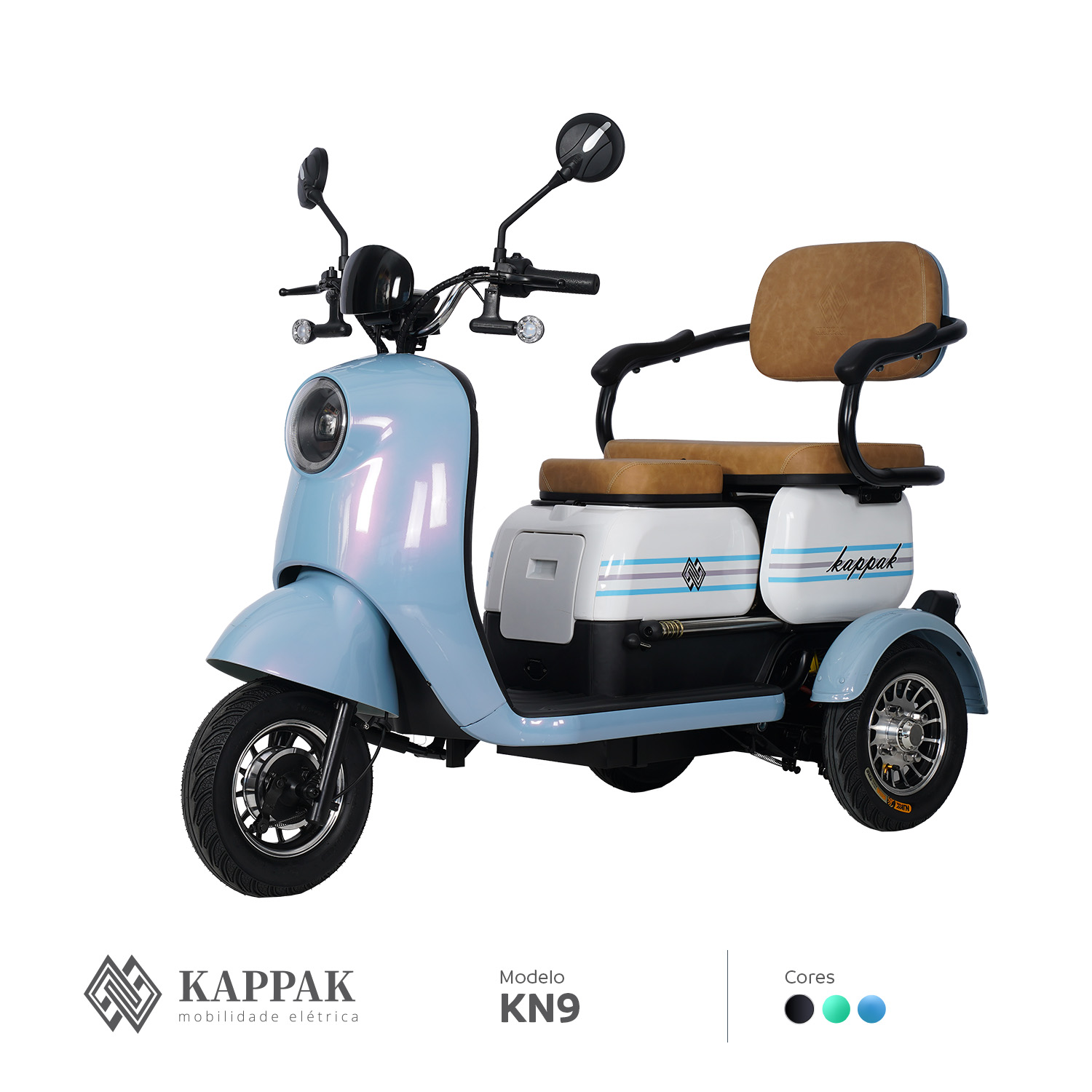 Triciclo Elétrico KAPPAK KN9 1000W Autopropelido Sem CNH