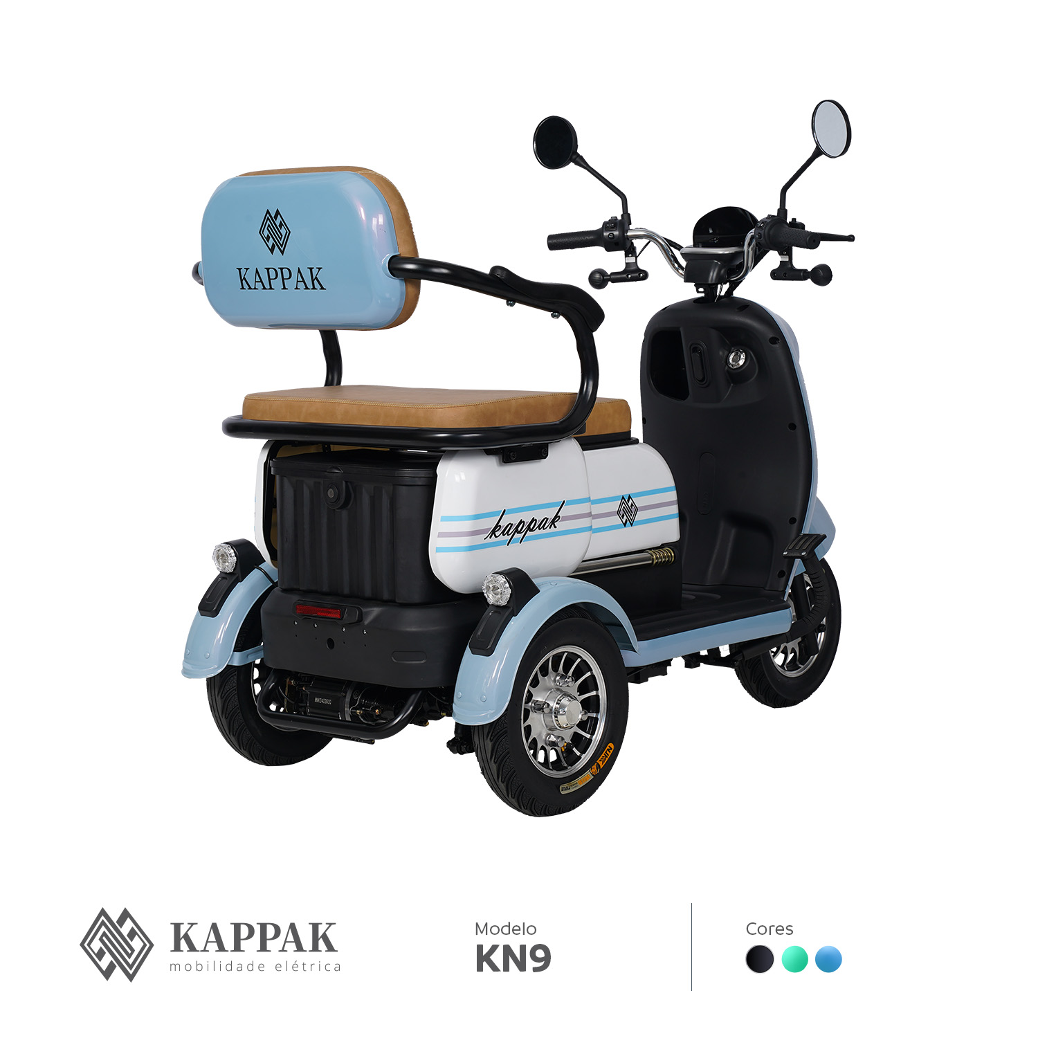 Triciclo Elétrico KAPPAK KN9 1000W Autopropelido Sem CNH