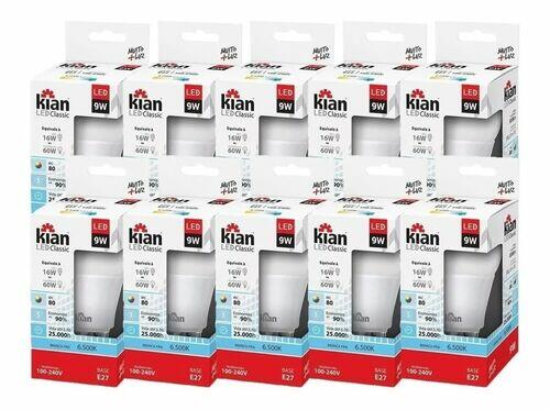 Comprar Kit Com 10 Lâmpadas Led Bulbo 9W Kian