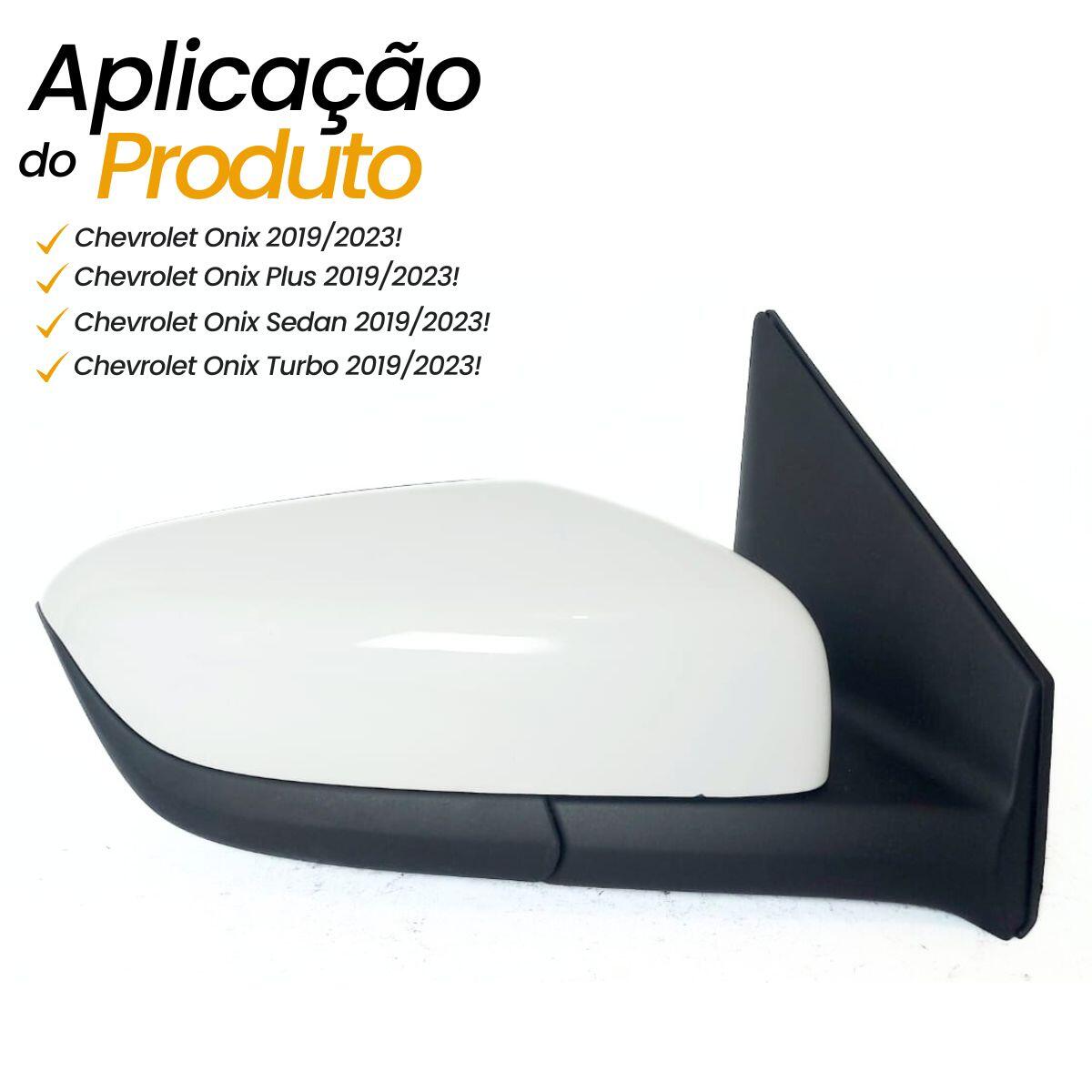 Retrovisor Direito Onix 2019 2023 Sensor Ponto Cego C/Capa