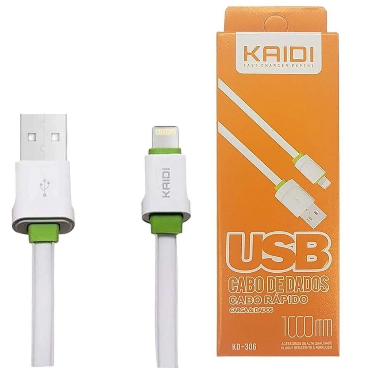 Cabo de Dados p/ Lightning 1 Metro KD-306 Kaidi - R$23,81