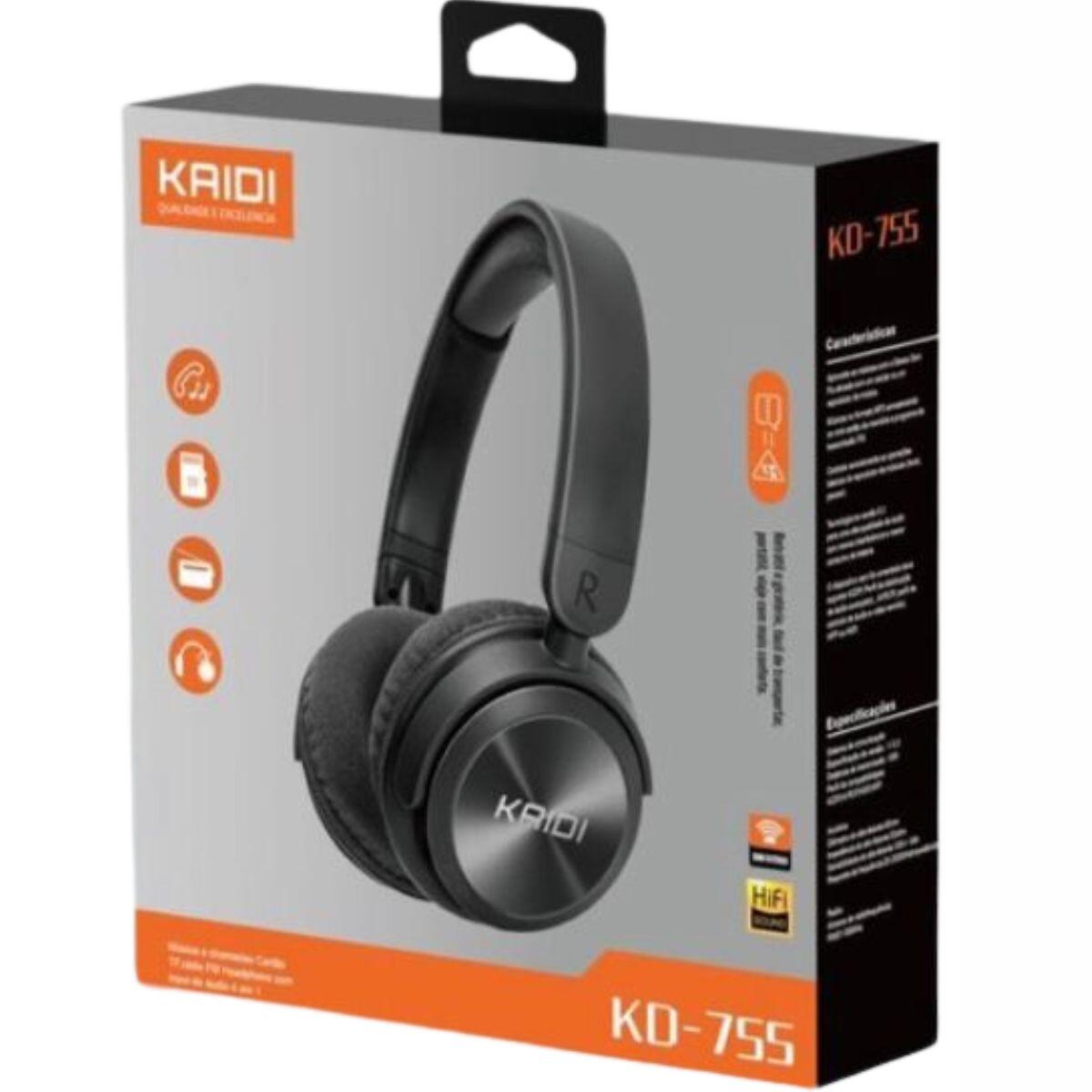 Fone Bluetooth Kaidi KD-755 ? Conforto e Qualidade - R$176,19