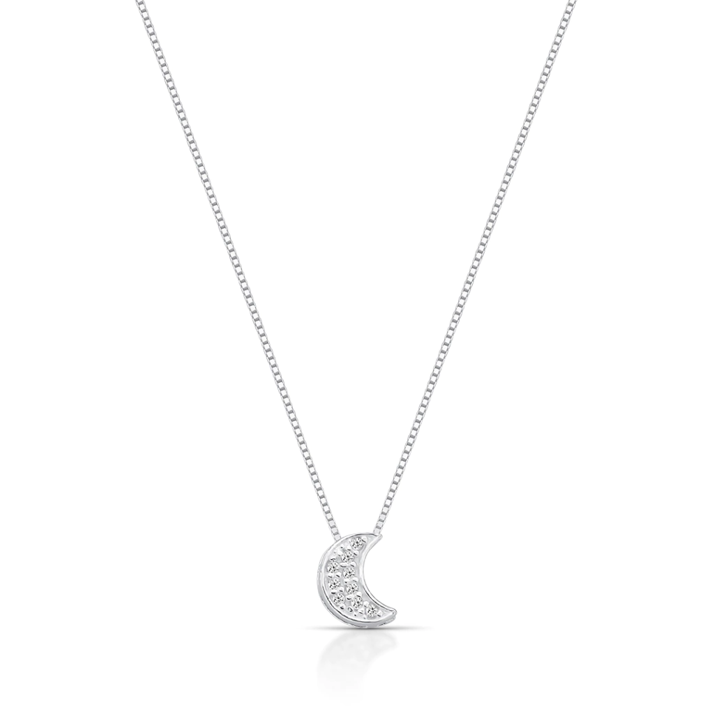 Colar Lua Cravejado | Ella de Prata - a partir de R$116,30