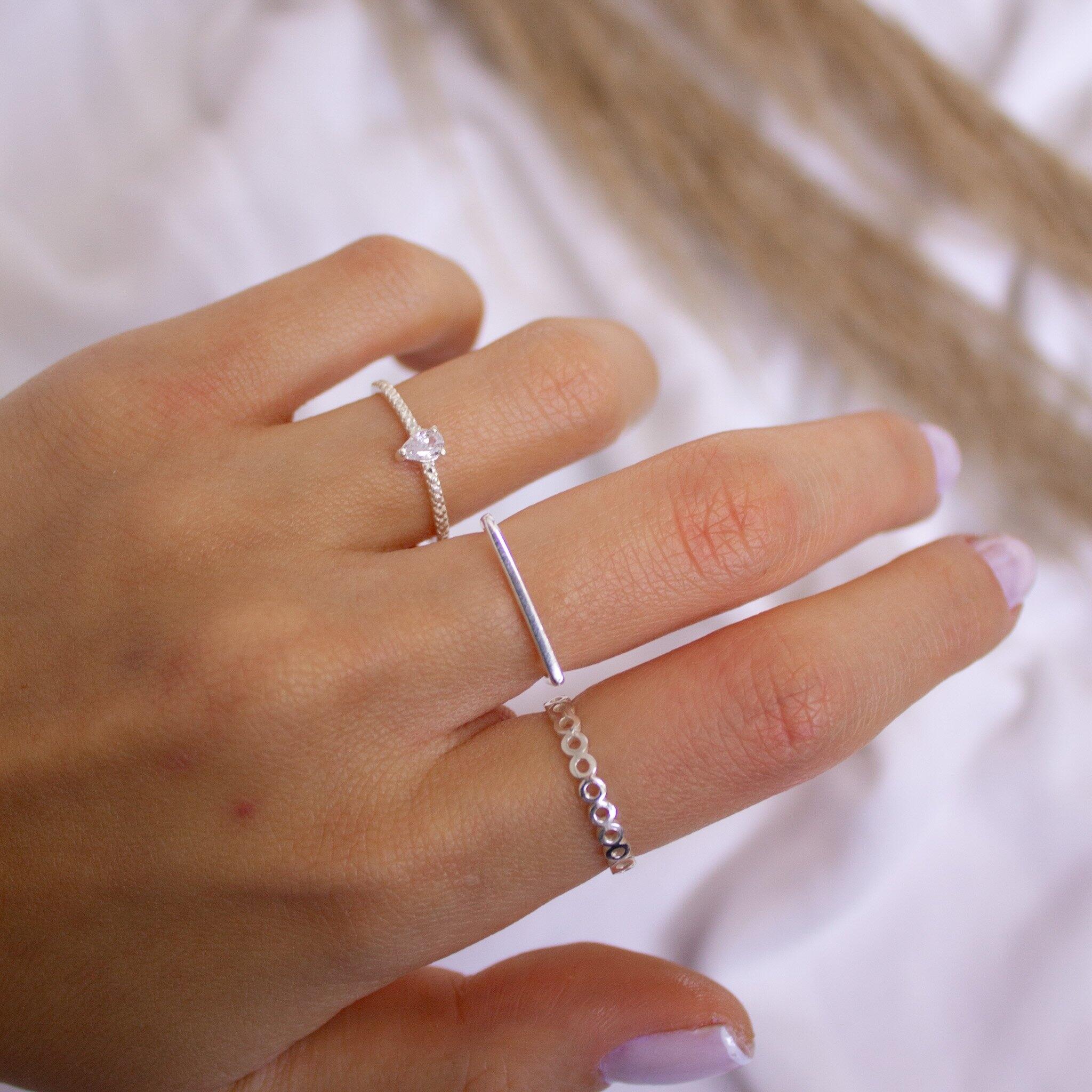 Comprar Anel Fio Quadrado - Ella de Prata | Joias em Prata 925