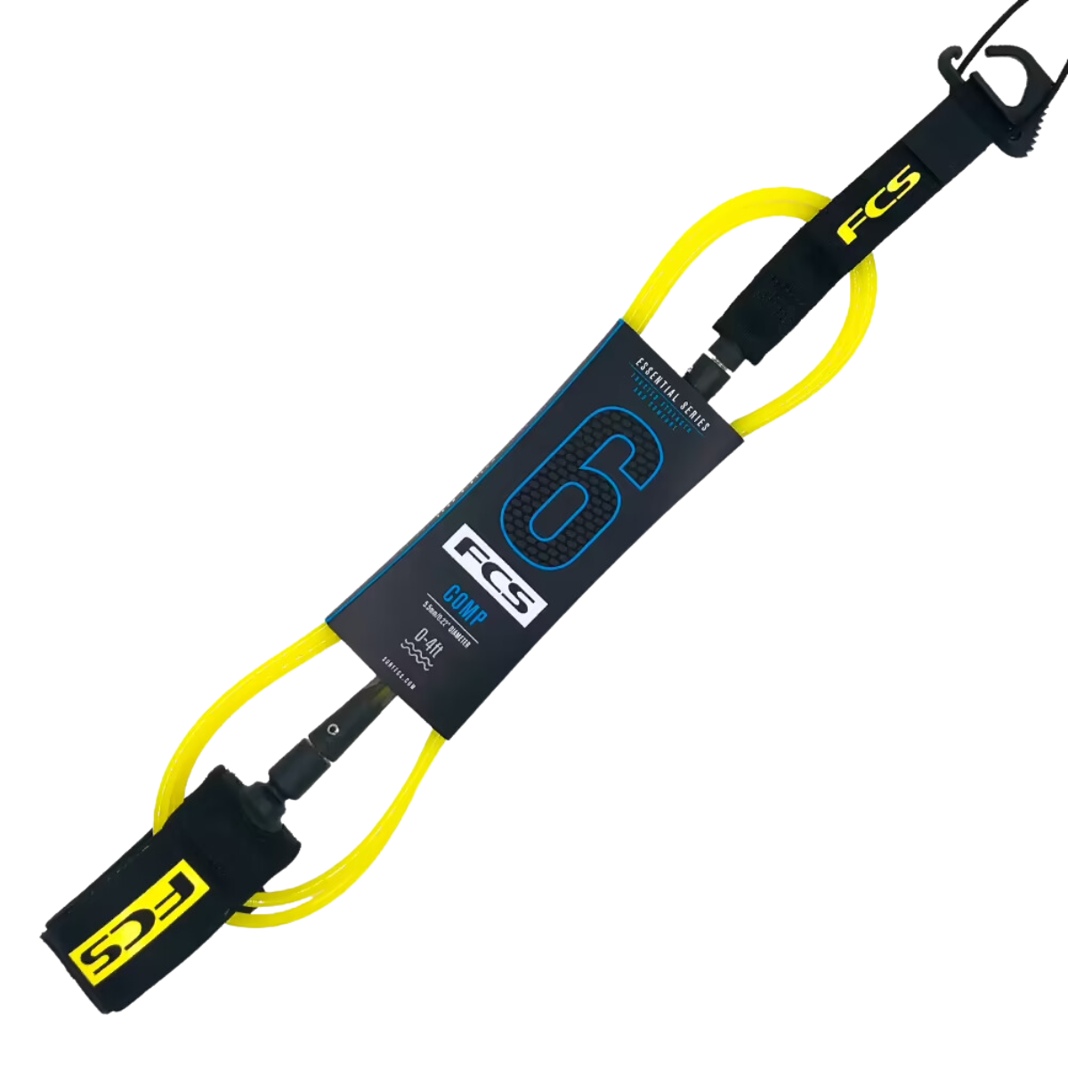Comprar Leash FCS 6' X 5,5mm Competição Amarelo Neon Essential Series ...