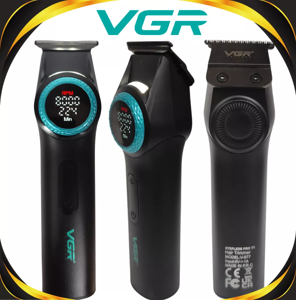 Comprar Máquina De Acabamento Profissional Black Vgr V-977 - a partir de R$387,90 - Conexão USA ...
