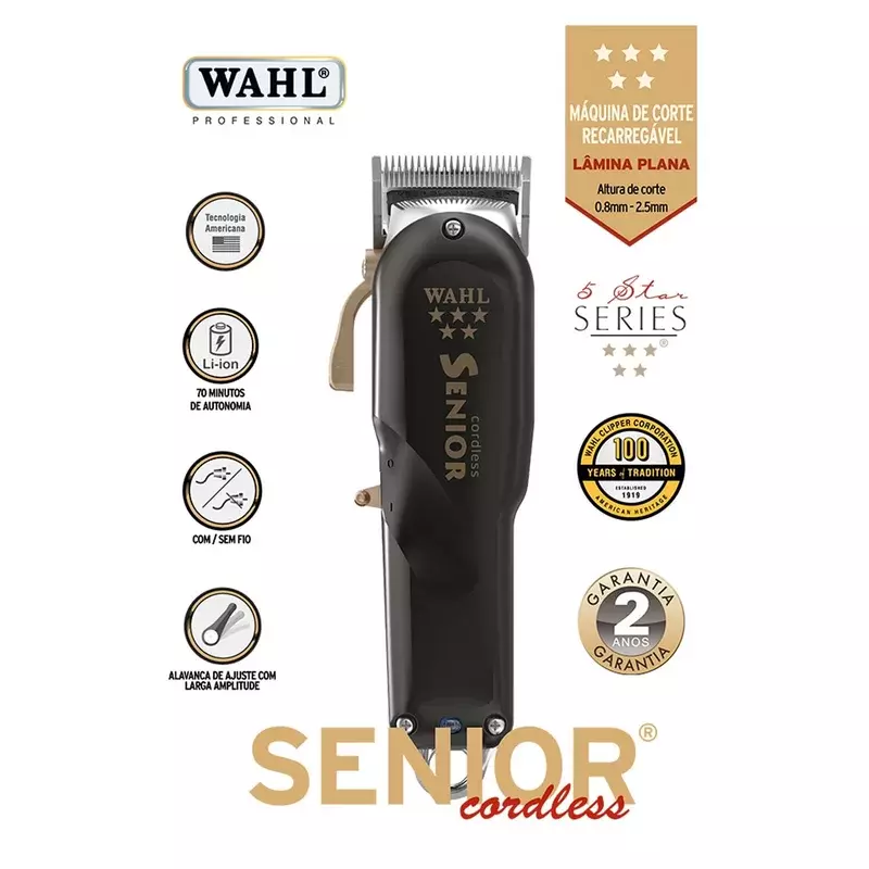 Comprar Maquina de Corte Wahl Senior Black Cordless - Sem Fio - a ...