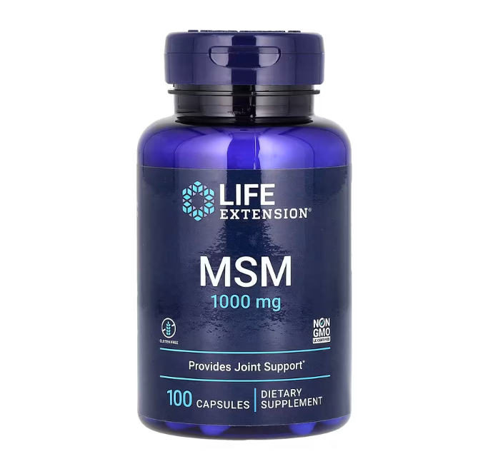 MSM 1000 mg Suporte articular e saúde óssea com 100 cápsulas - a partir ...