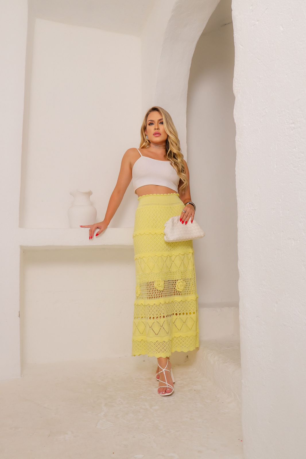 Comprar SAIA TRICOT CROCHÊ - Tricot Store - Moda Feminina