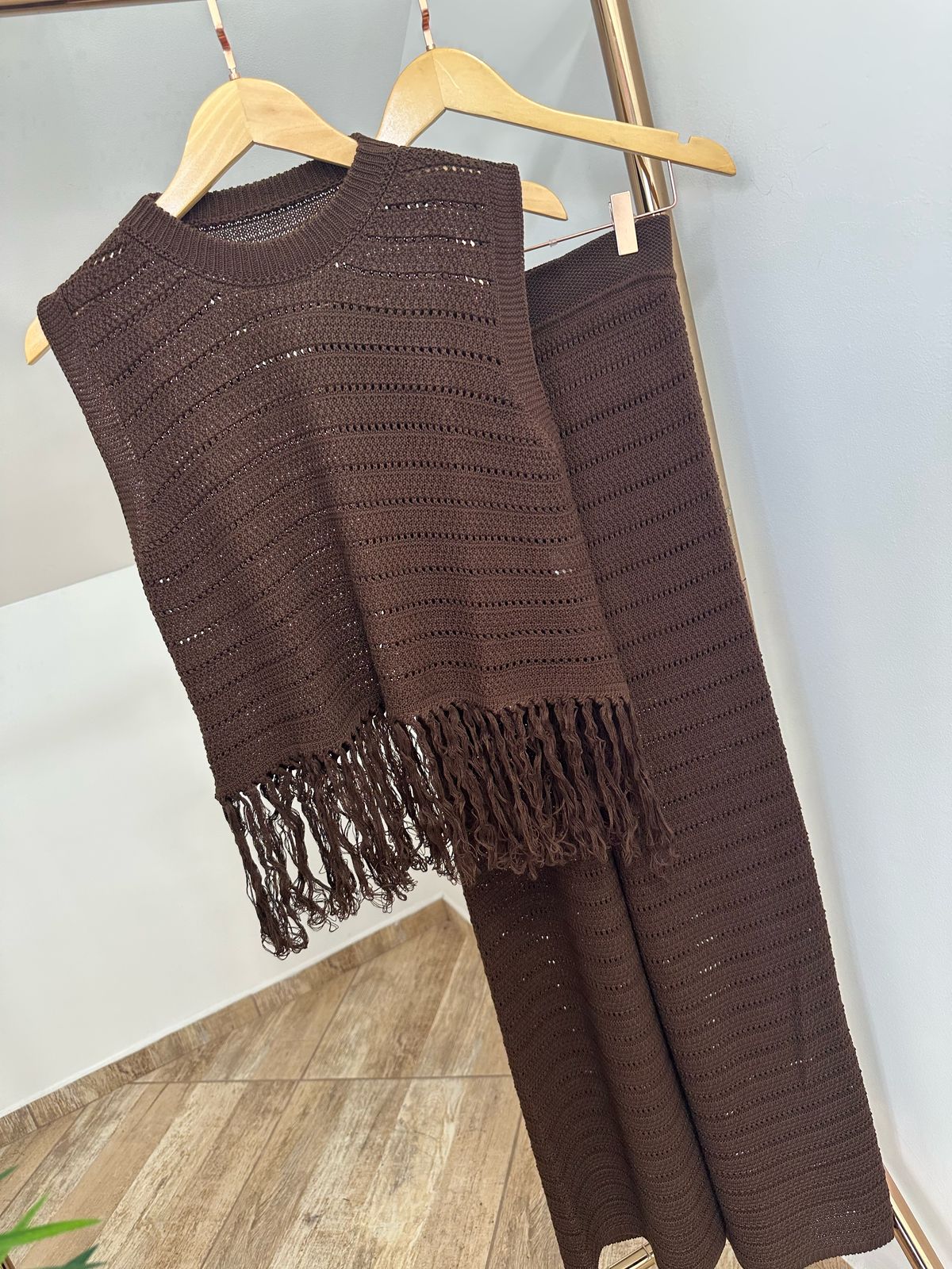 Comprar CONJUNTO TRICOT FRANJAS GISELI - Tricot Store - Moda Feminina