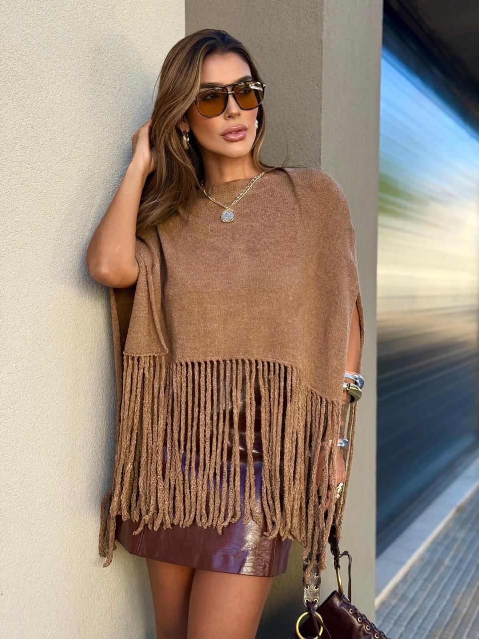 Comprar PONCHO TRICOT MOUSSE VANESSA - Tricot Store - Moda Feminina