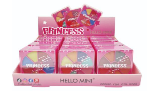 Comprar BOX - KIT SOMBRA PRINCESS HELLO MINI - Y206 C/12 PÇS - R$180,99 ...