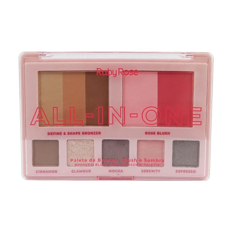 Comprar PALETA MULTIFUNCIONAL ALL IN ONE RUBY ROSE - HB-M1002 - R$17,99 - BELLÍSSIMA MAKEUP