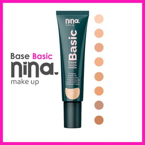 Comprar BASE LÍQ MATTE BASIC NINA MAKEUP B24 - COR 05 - R$36,99 ...