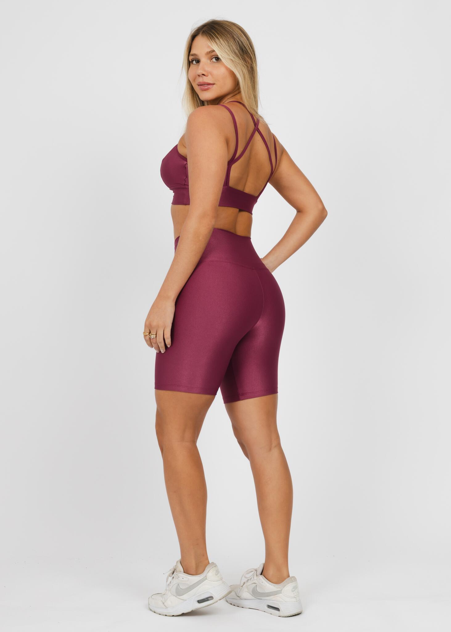 Comprar Conjunto Bermuda + Top Lara Compressão Amora