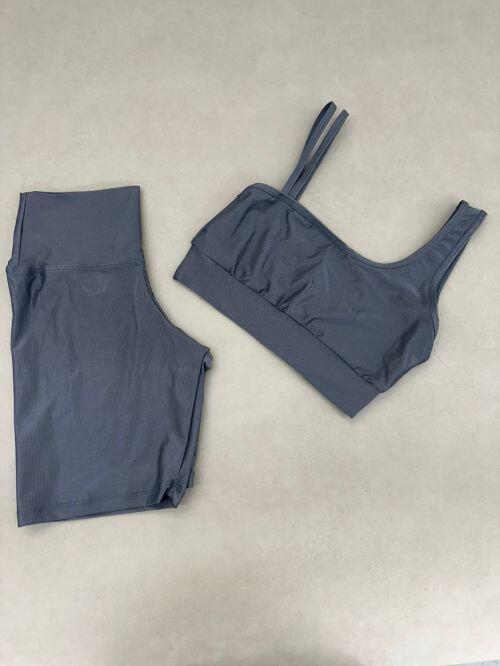 Comprar Conjunto Bermuda + Top Ray Compressão Cinza
