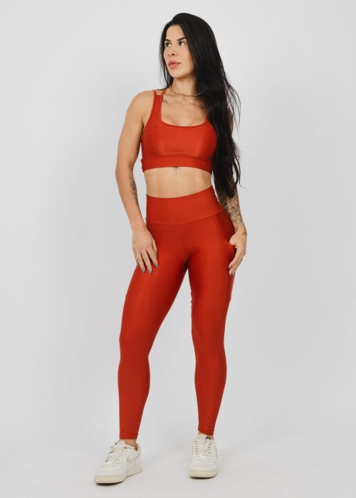 Comprar Conjunto Legging Básica Jade Telha - Dalu Fitness | Atacado Facilitado