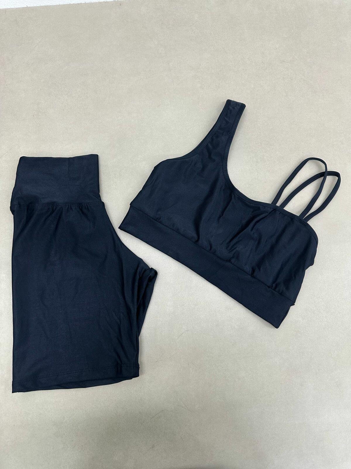 Comprar Conjunto Bermuda Plus + Top Ray Compressão Preto
