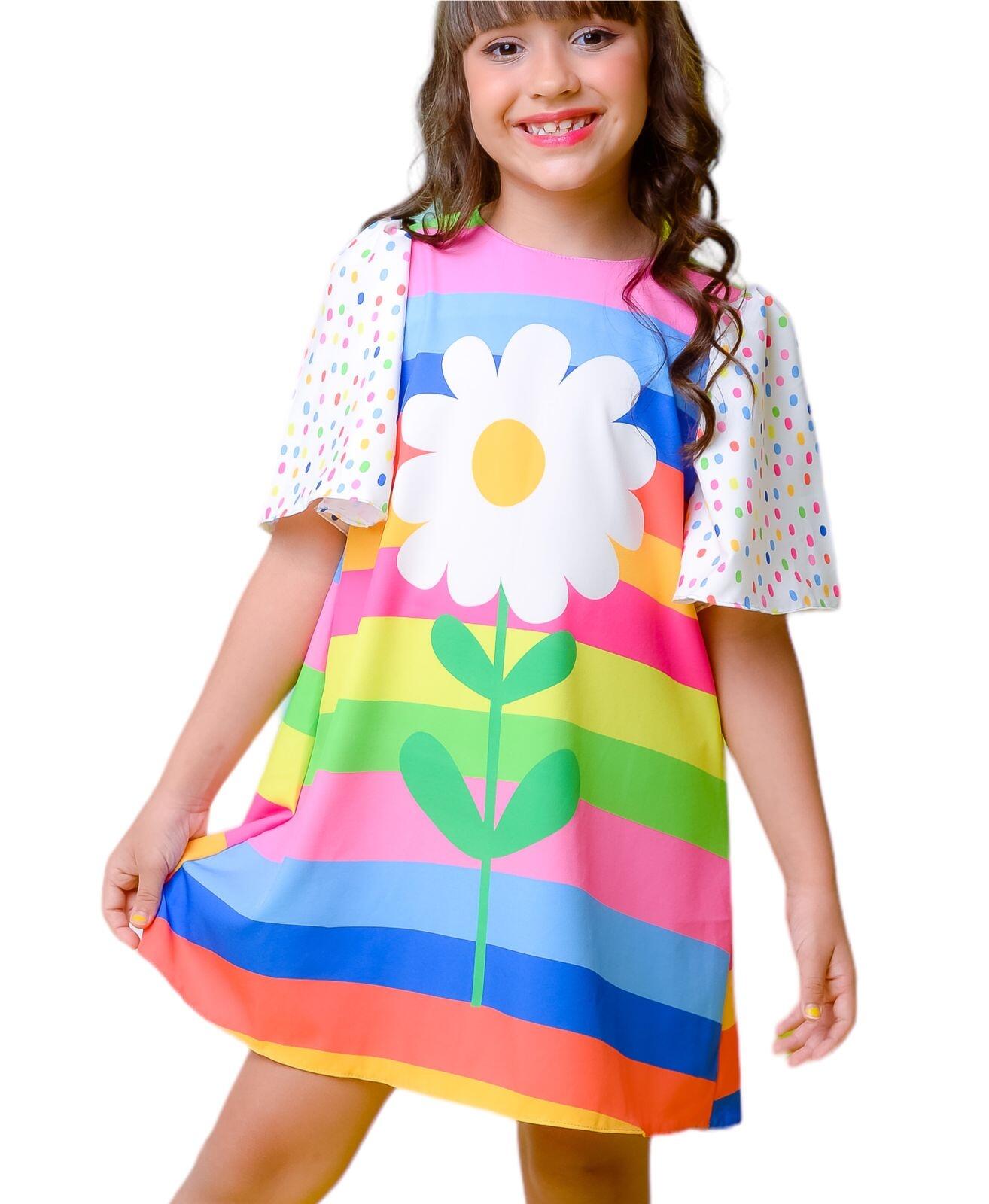 Comprar Vestido Beatriz Flor - Loja infantil CONTEM COR KIDS