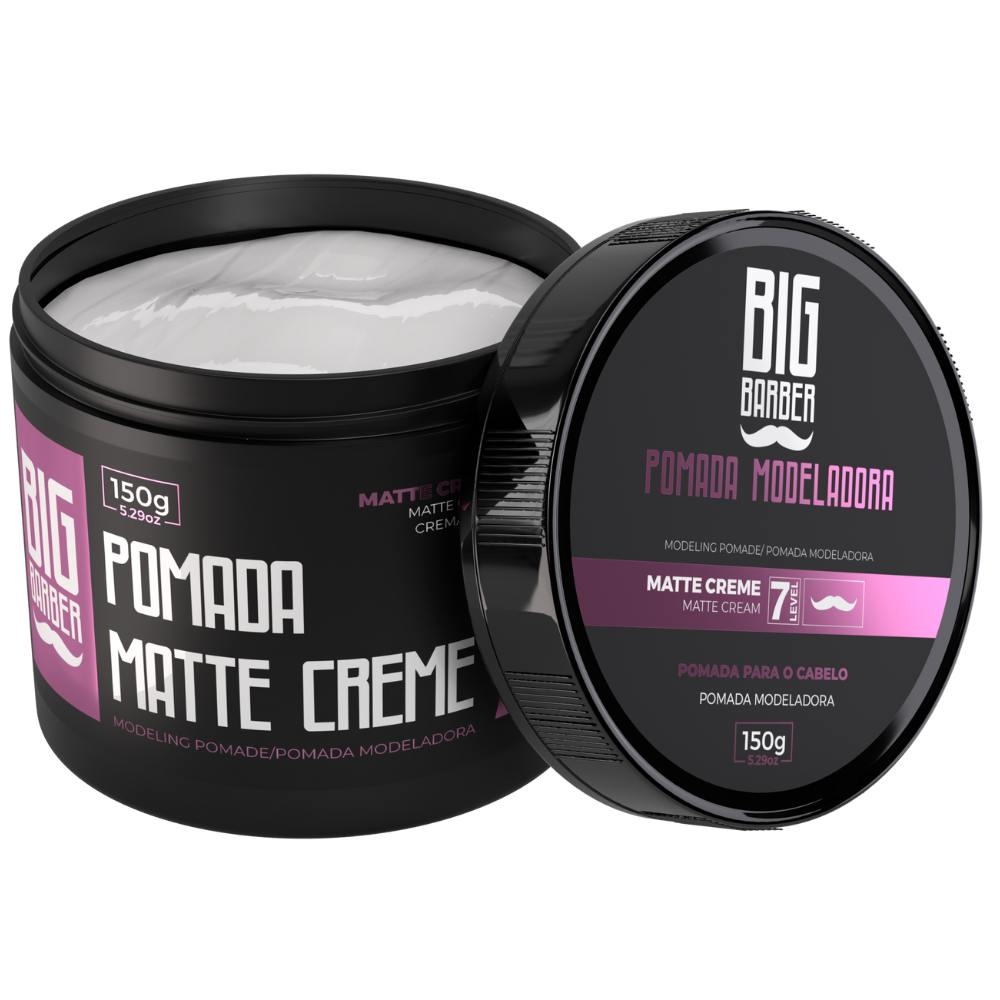 Pomada Matte Creme Big Barber 150g Level 7 Em Promoção - a partir de R ...