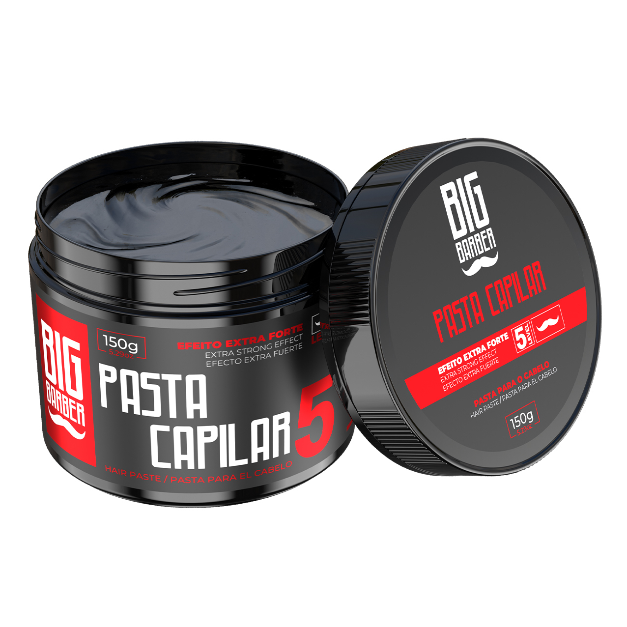 Kit 18 Pomada Fixadora Big Barber 150g Level 5 Fixacao Extra Forte - a ...