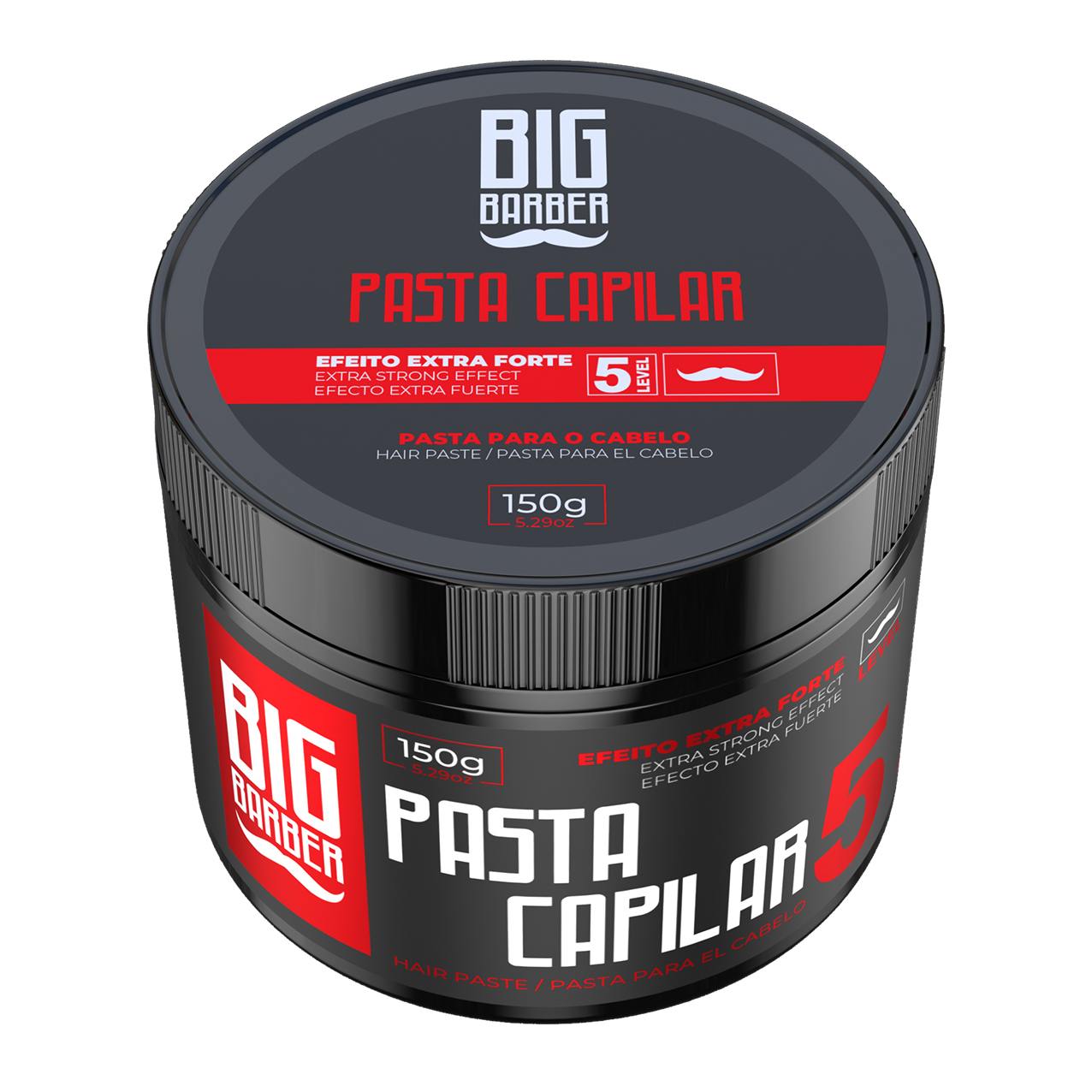 Kit 3 Pomada Fixadora Big Barber 150g Level 5 Fixacao Extra Forte - a ...