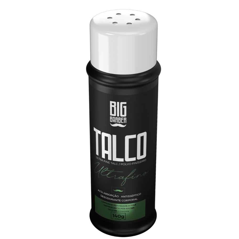Kit 3 Talco Pó Ultrafino Big Barber Perfumado 140g - a partir de R$42,74
