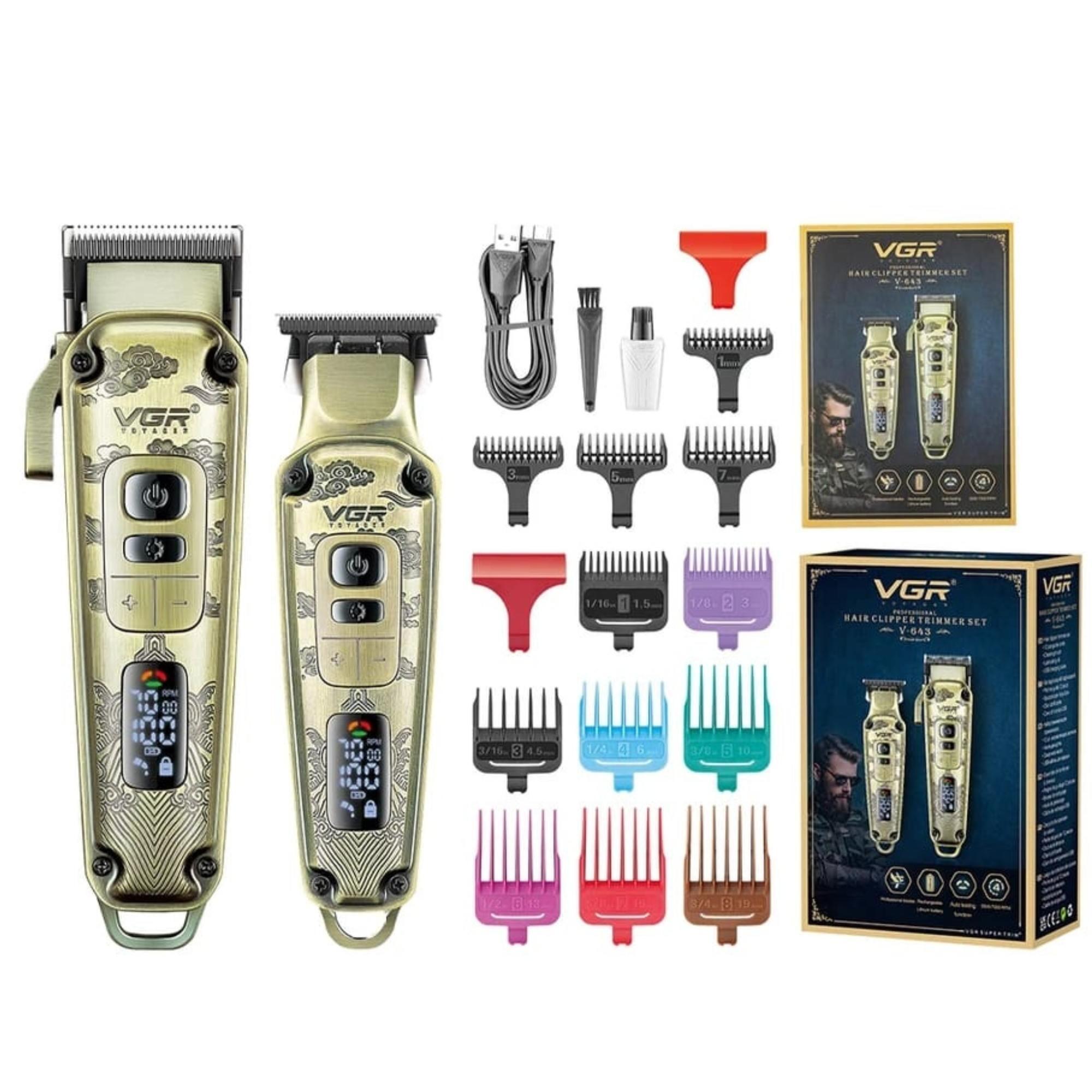 Combo Maquinas Vgr V-643 Corte + Maquina Acabamento Bivolt Promoção