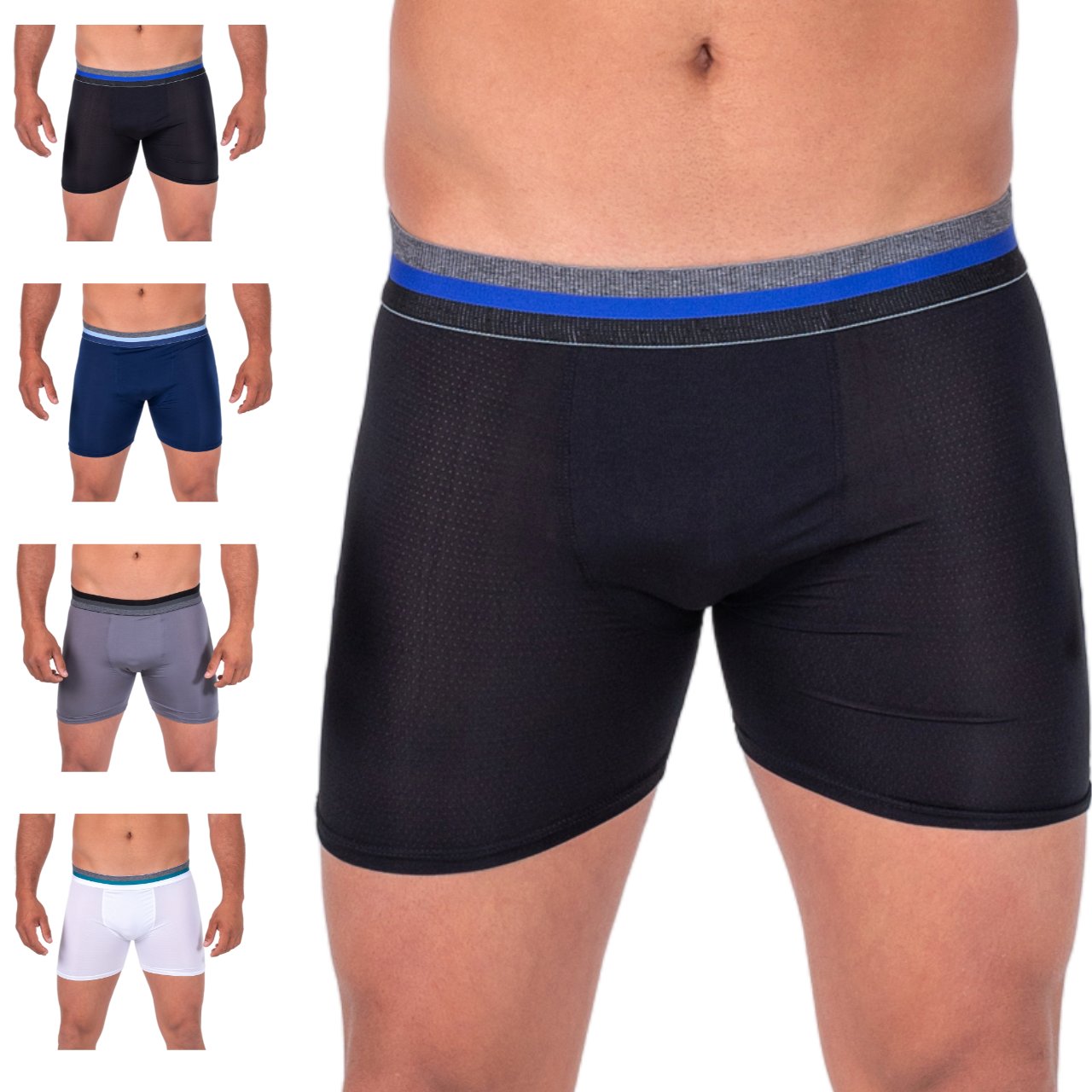 Comprar Kit C/10 Cueca Boxer Long Leg Dry Fit Tecido Furadinho - a ...