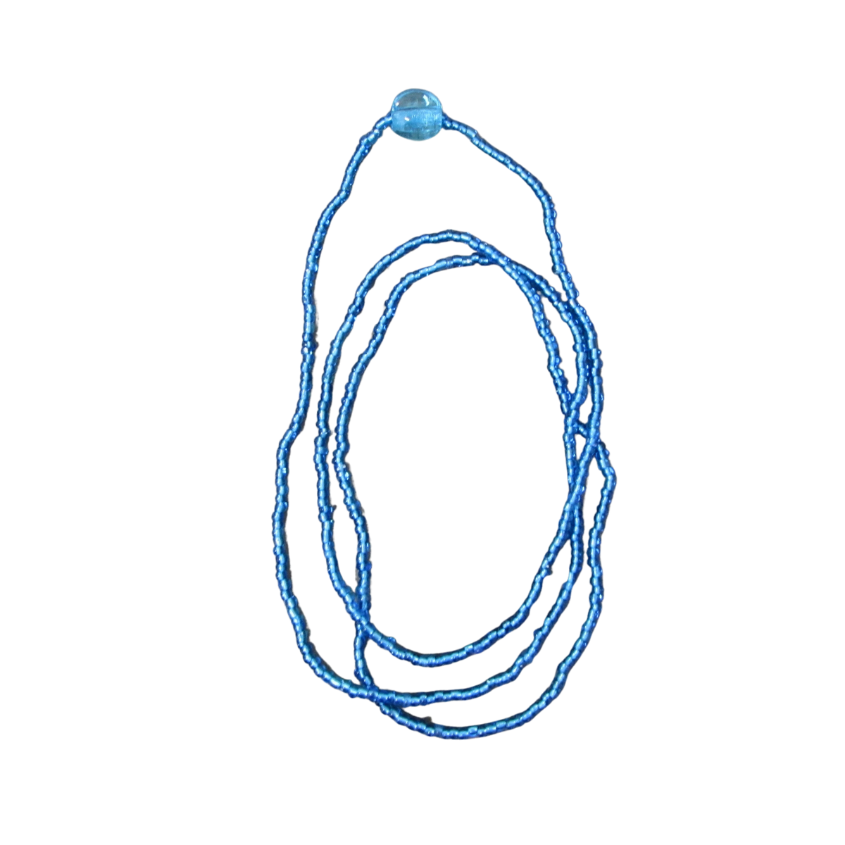 Comprar GUIA DE MIÇANGA AZUL CLARA CRISTAL COM FIRMA IEMANJA - R$19,90