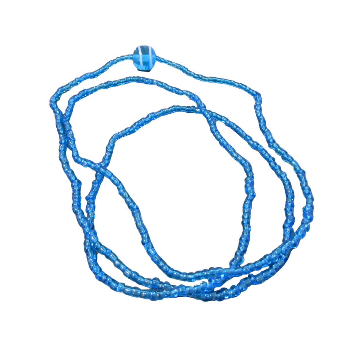 Comprar GUIA DE MIÇANGA AZUL CLARA CRISTAL COM FIRMA IEMANJA - R$19,90