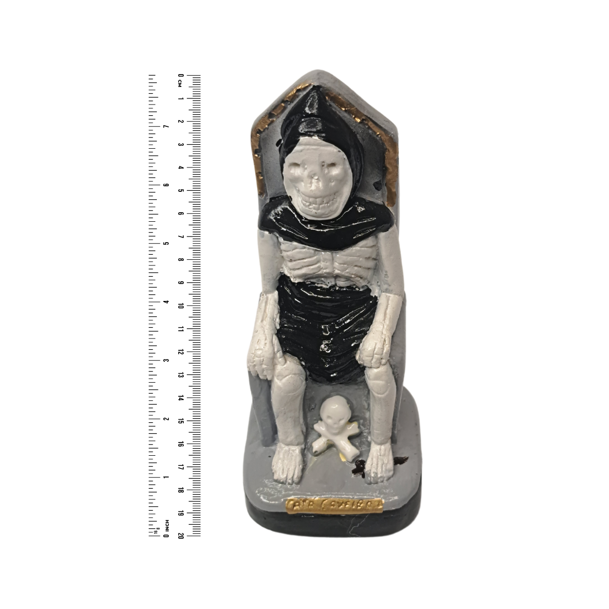 Comprar IMAGEM EXU TATA CAVEIRA PRETO 20CM EM GESSO UNIDADE