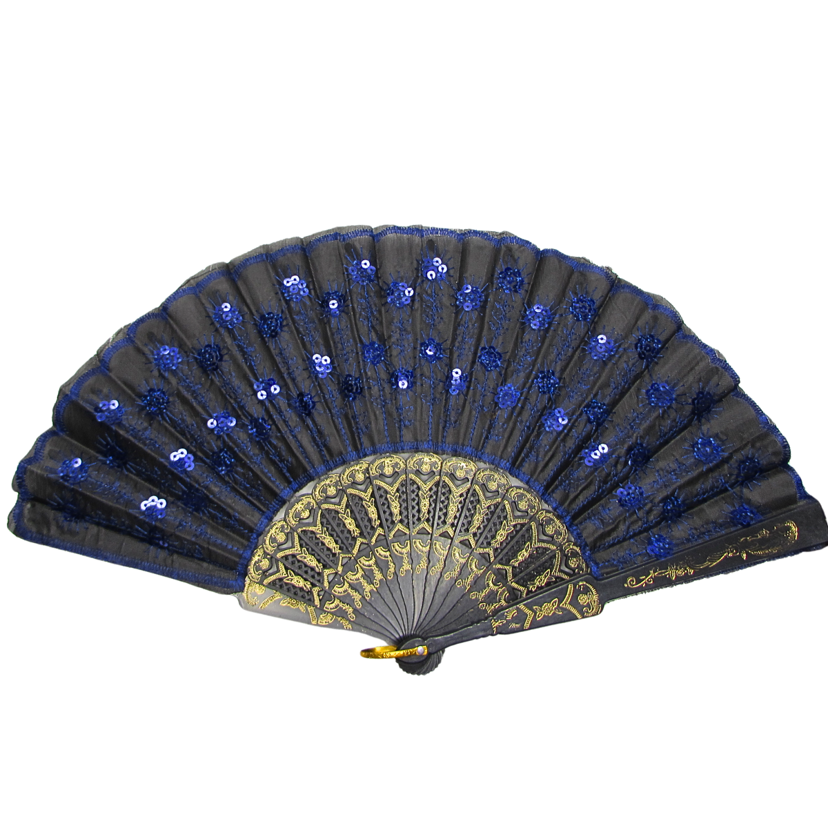 Comprar LEQUE DE POMBA GIRA E CIGANA PRETO COM BORDADO AZUL UNIDADE - R ...