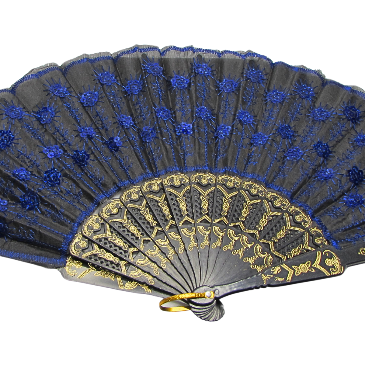 Comprar LEQUE DE POMBA GIRA E CIGANA PRETO COM BORDADO AZUL UNIDADE - R ...