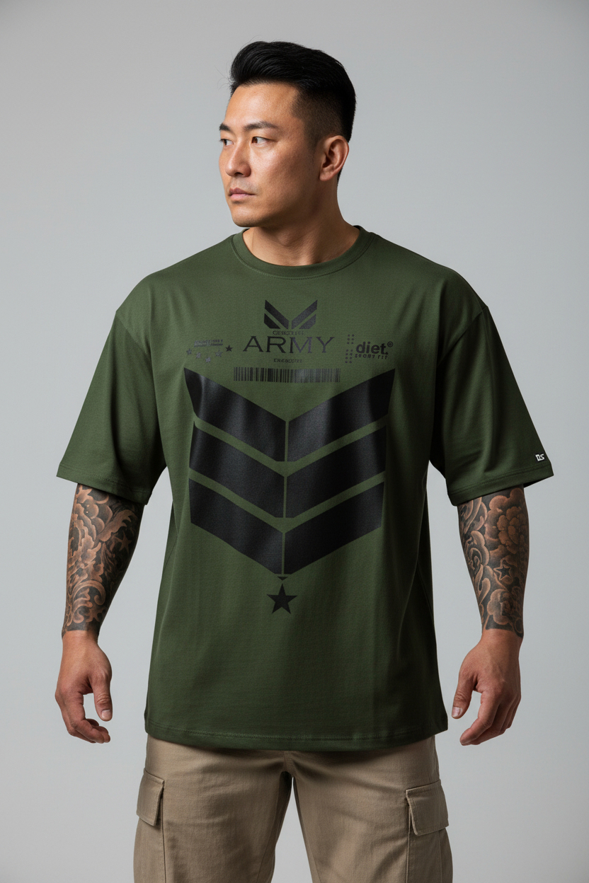 Comprar Camiseta Oversized Masculina DS ARMY III Premium Treinar e Sair ...